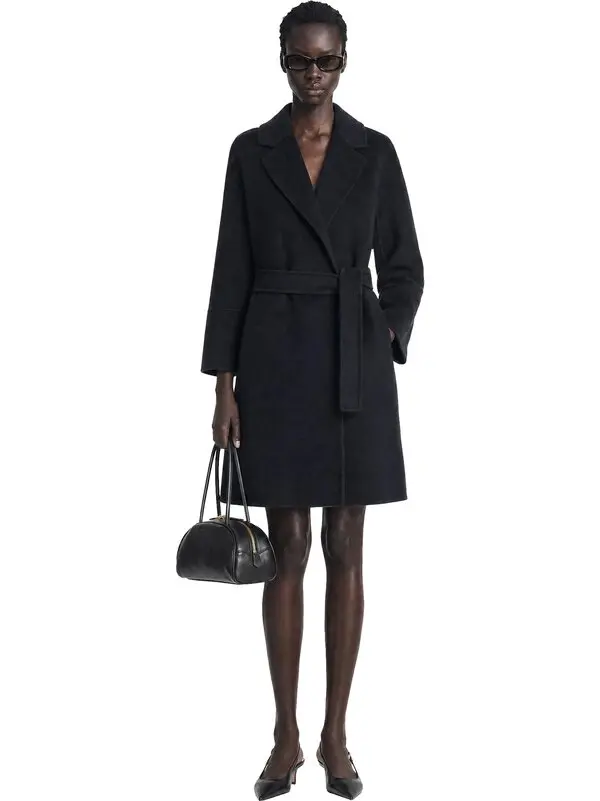 Max Mara Double Face Wool Coat - Black