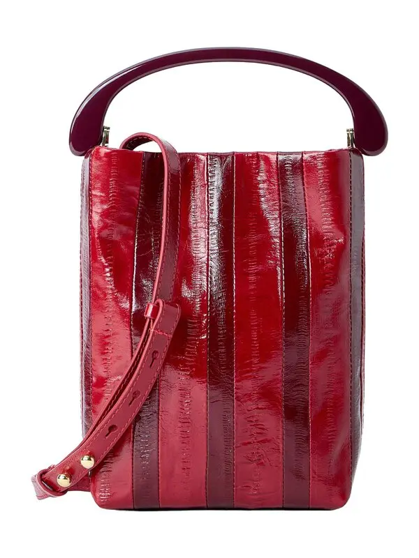 Dries Van Noten Striped Handle Handbag - Red