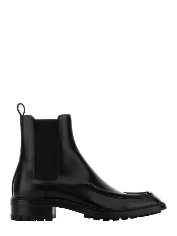 Saint Laurent Leather Chelsea Ankle Boots - Black