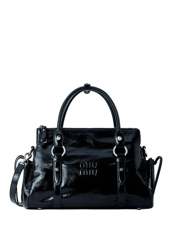 Miu Miu Patent Leather Handbag - Black