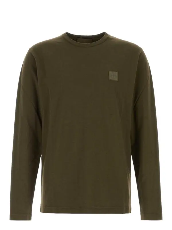 Stone Island Olive Cotton T-shirt - Green