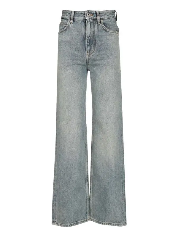 Loewe Anagram Embroidered Straight Leg Jeans - Blue