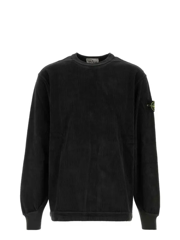 Stone Island Charcoal Corduroy Sweatshirt - Gray