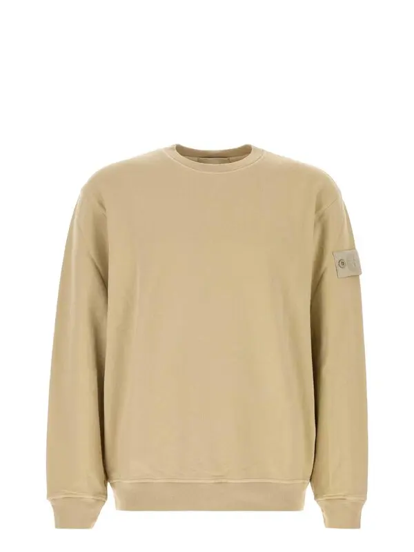 Stone Island Beige Stretch Cotton Sweatshirt - Brown