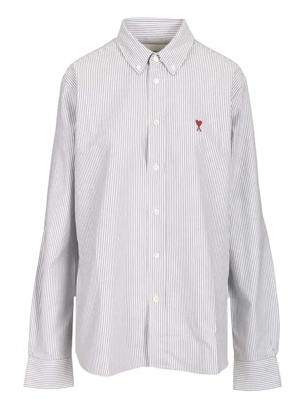 AMI Paris Striped Shirt - Blue