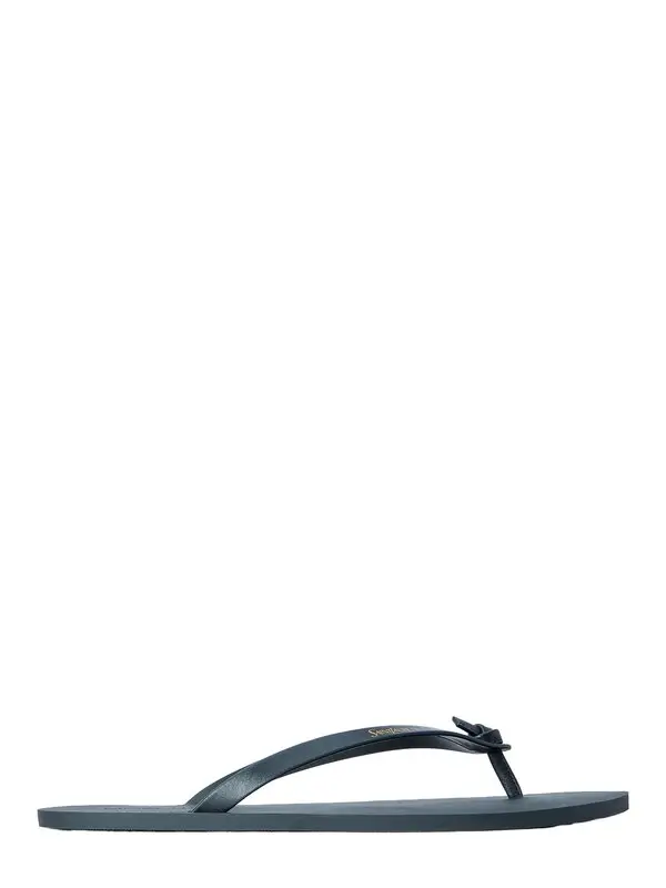 Saint Laurent Leather Flip-flop Sandals - Black