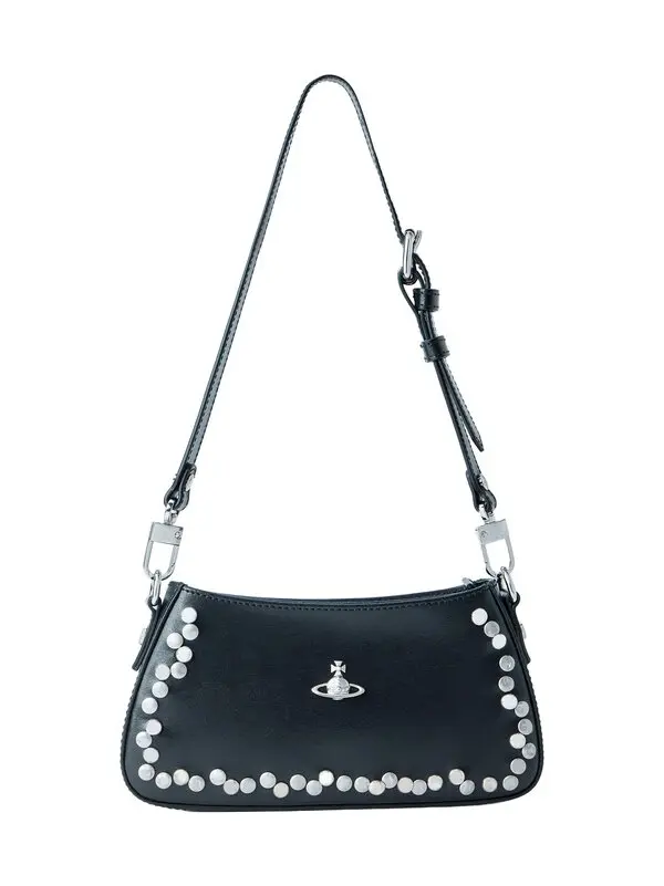 VIVIENNE WESTWOOD Tasha Studded Shoulder Bag - Black