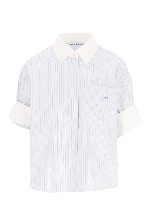 Acne Studios Short-sleeved Striped Shirt - Blue