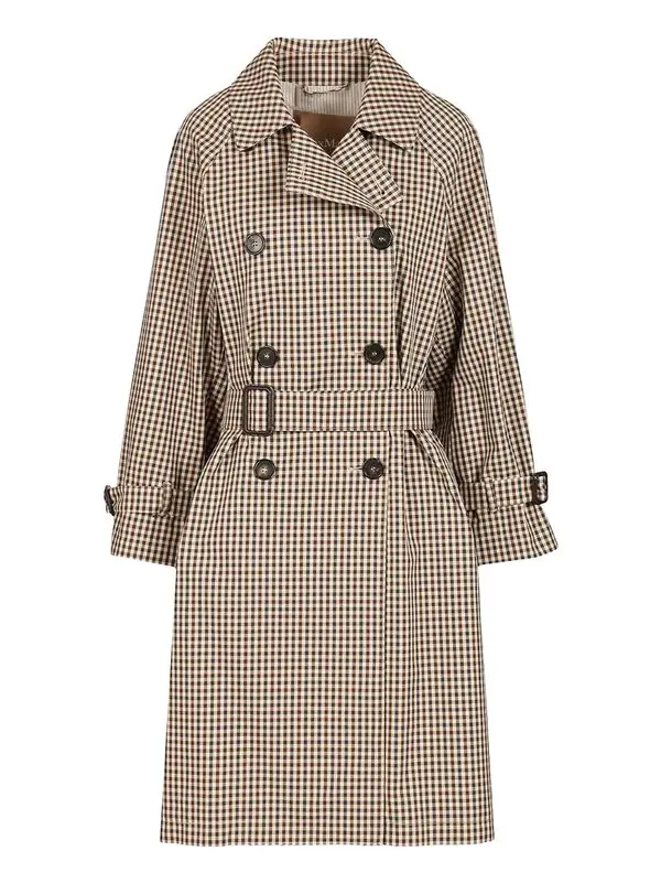 Max Mara Water-repellent Cotton Blend Twill Trench Coat - Brown