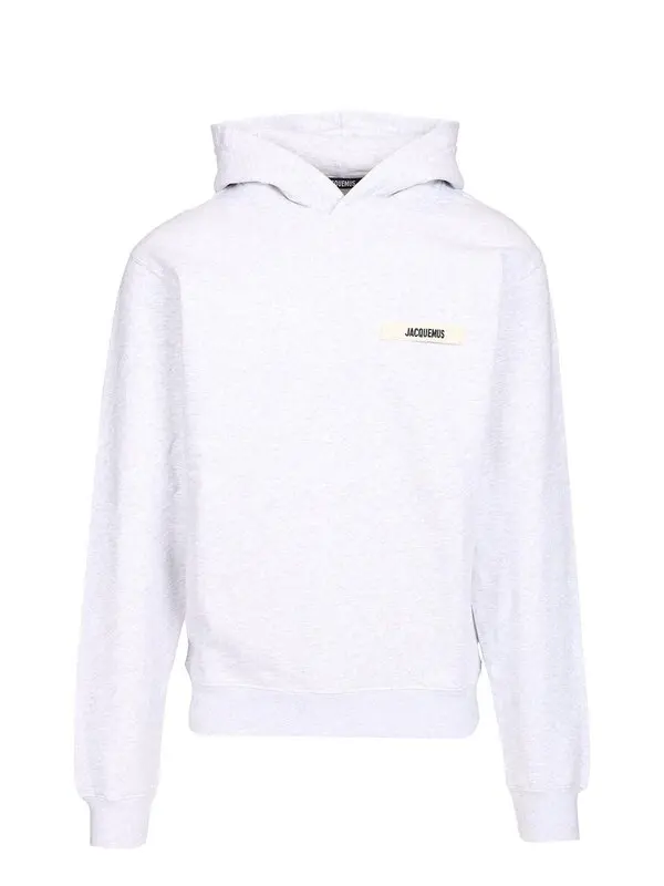 Jacquemus Gros Grain Logo Hoodie - Gray