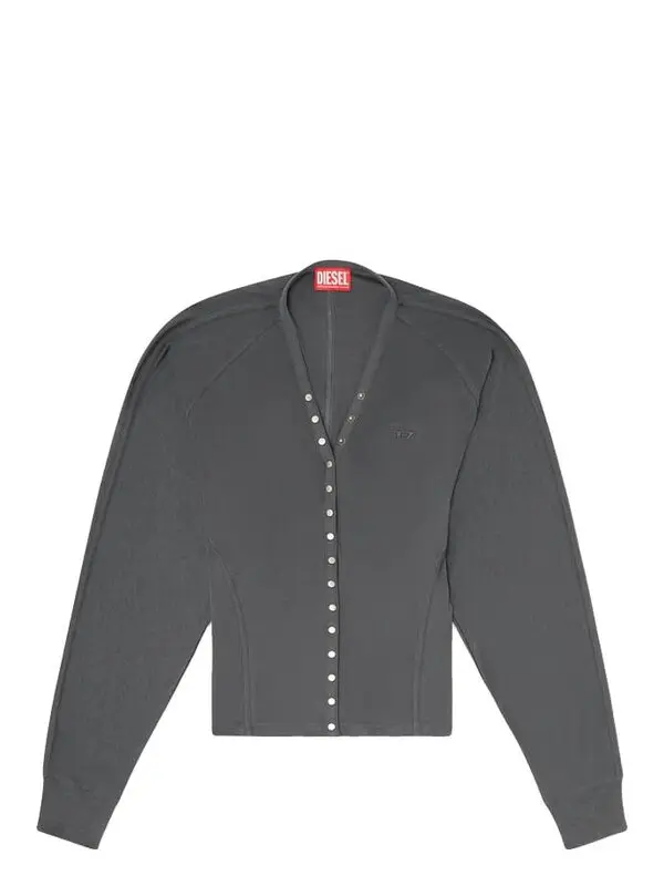 DIESEL® Tencel-blend Cardigan Top With Batwing Sleeves - Grey