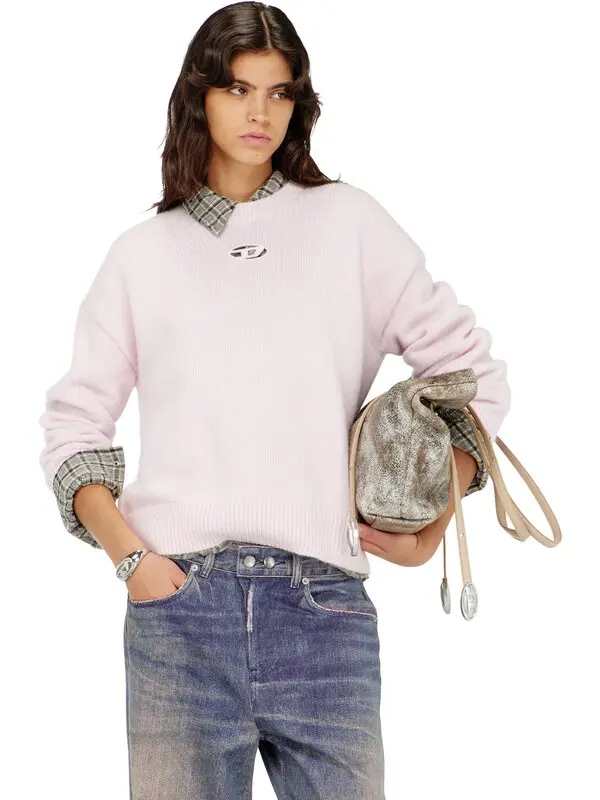DIESEL® Jumper In Wool And Alpaca Blend - Pink