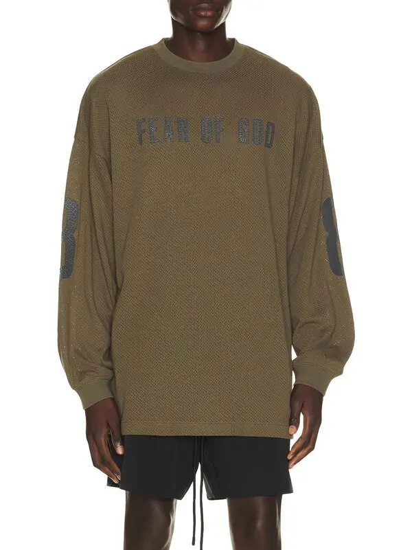 Fear Of God Graphic Long Sleeve Tee - Moss