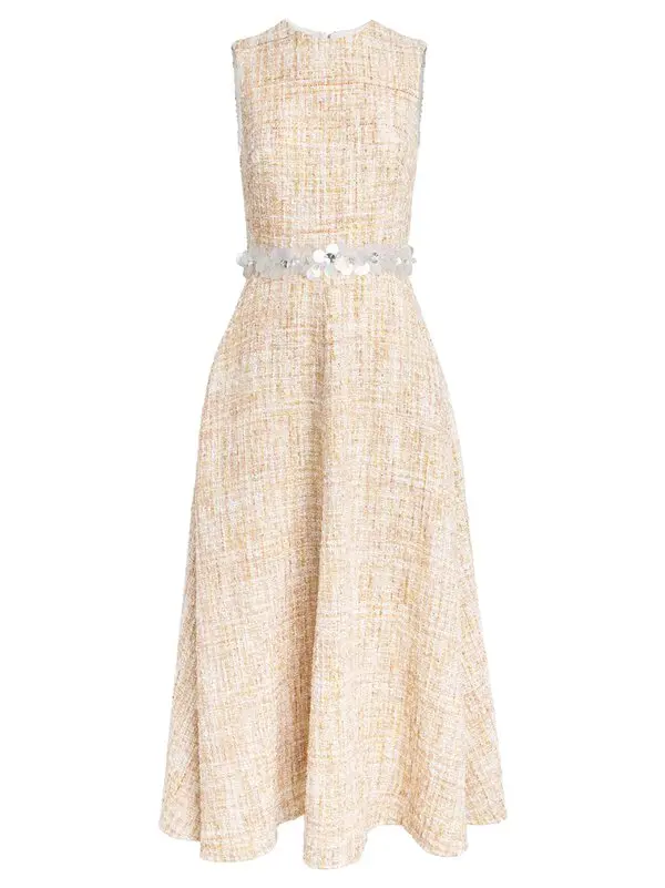 Safiyaa Maisie Tweed Midi Dress - Pink