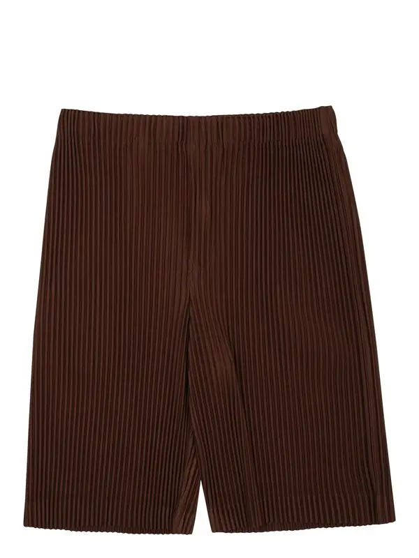 Issey Miyake Homme Plissé Pleated Shorts - Brown
