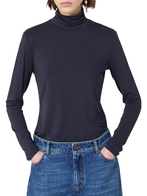 Max Mara Turtleneck Top - Navy