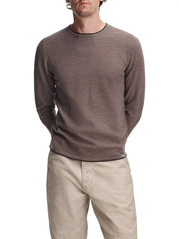 Rag & Bone Brooks Wool Crewneck Sweater - Brown