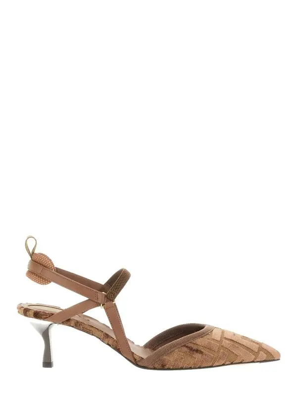 Fendi Slingback Heeled Pumps - Brown