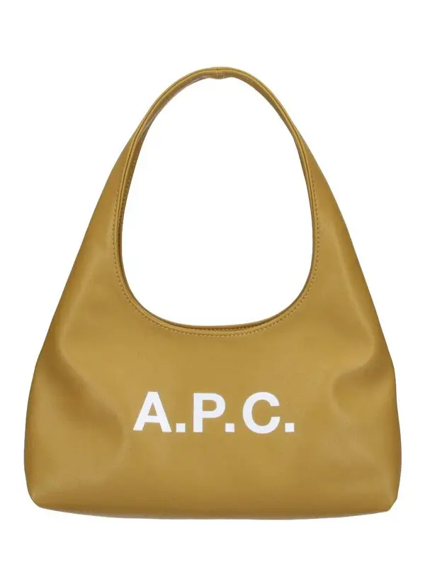 A.p.c. Logo Print Shoulder Bag - Green