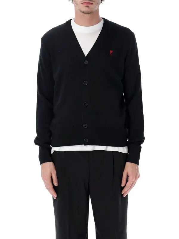 AMI Paris 100% Wool Sweater - Nero