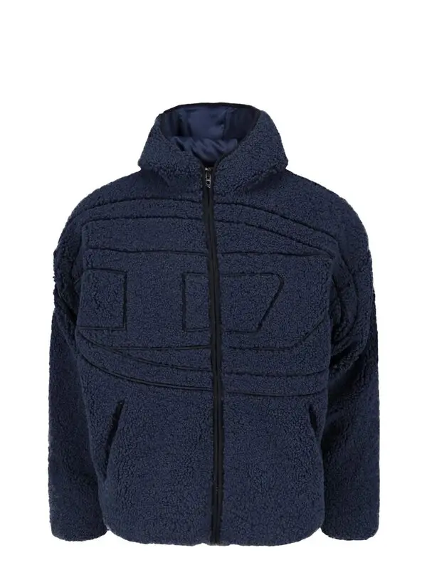 DIESEL® 100% Polyester Crewneck Sweater - Blue