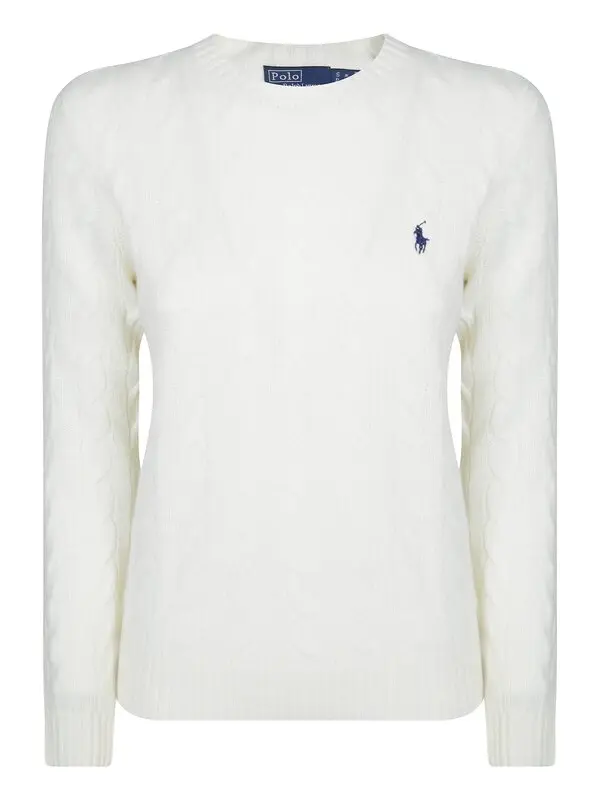 Polo Ralph Lauren Cable Knit Long Sleeve Crewneck Pullover - Beige