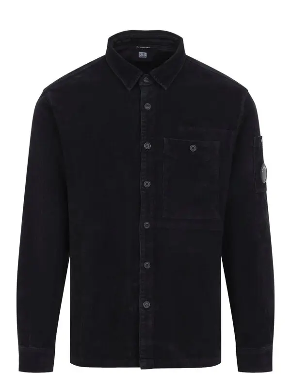 C.P. COMPANY Corduroy Button-lens Shirt - Black