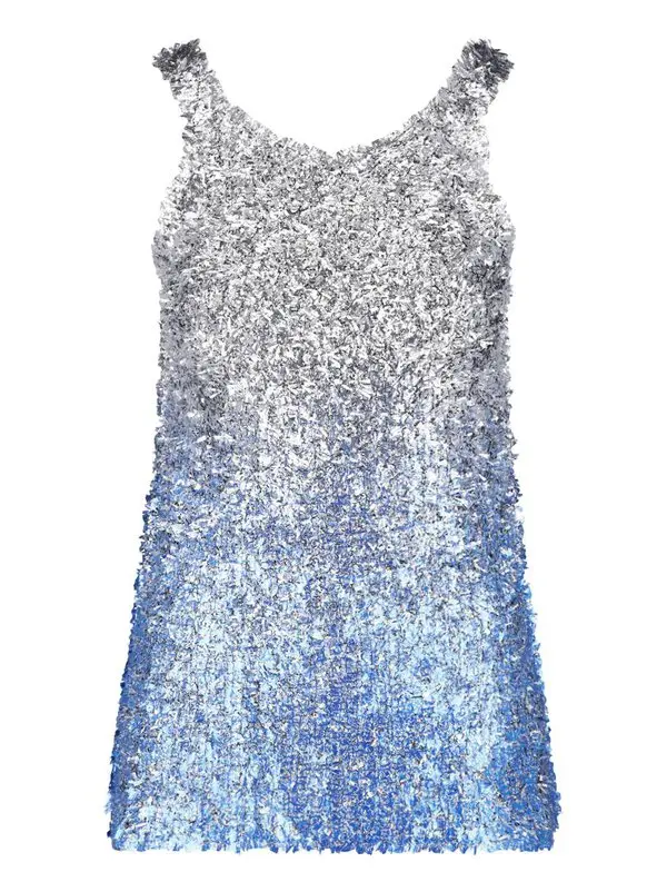 MAISON MARGIELA Sleeveless Fringe Mini Dress - Multicolor