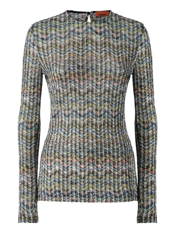 Missoni Zigzag Motif Crewneck Sweater - Multi