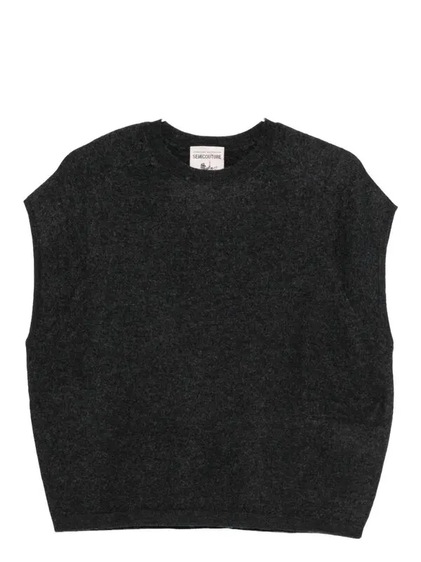SEMICOUTURE Beth Wool Vest - Grey