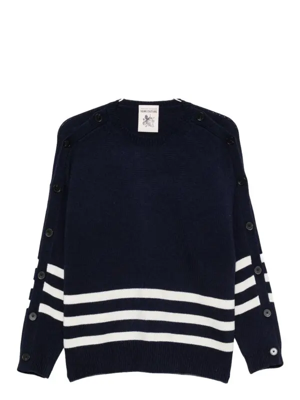 SEMICOUTURE Zena Wool Jumper - Blue