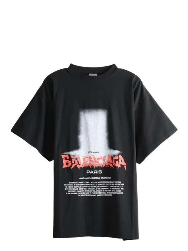 Balenciaga Printed T-shirt - Black