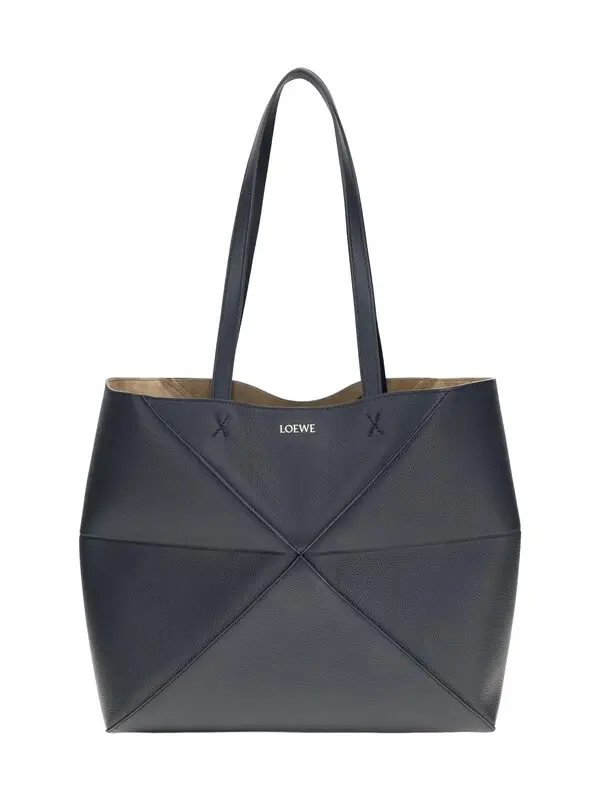Loewe Medium Puzzle Fold Tote Bag - Blue