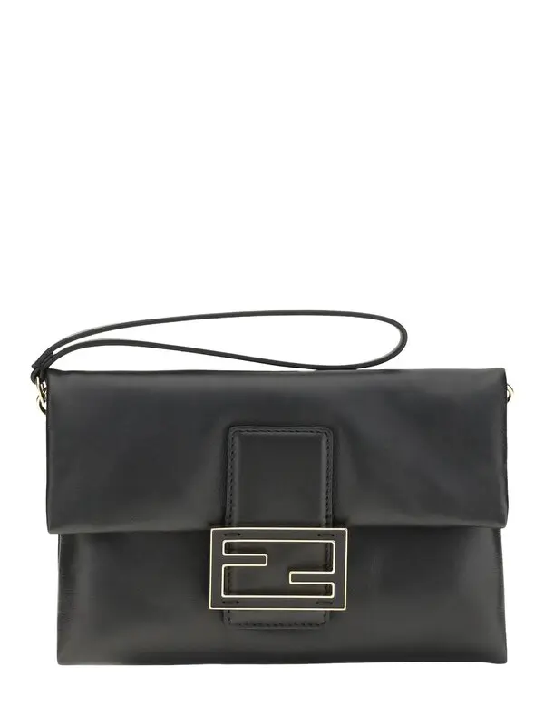 Fendi Mamma Baguette Clutch Bag - Black