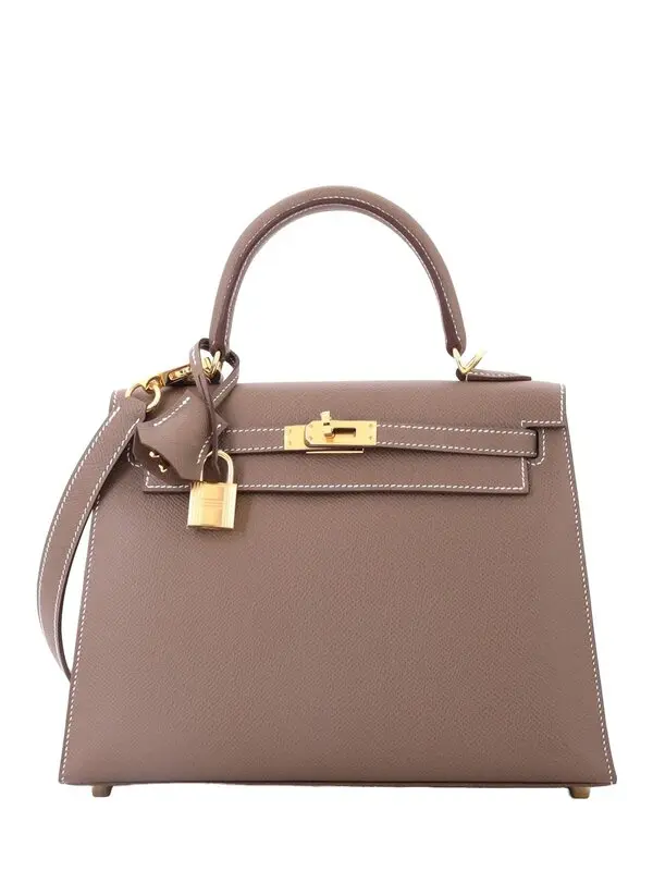 Hermès Kelly Handbag Epsom With Gold Hardware 25 - Grey