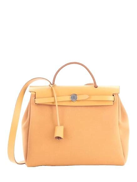 Hermès Herbag Zip Verso Leather And Toile 31 - Brown