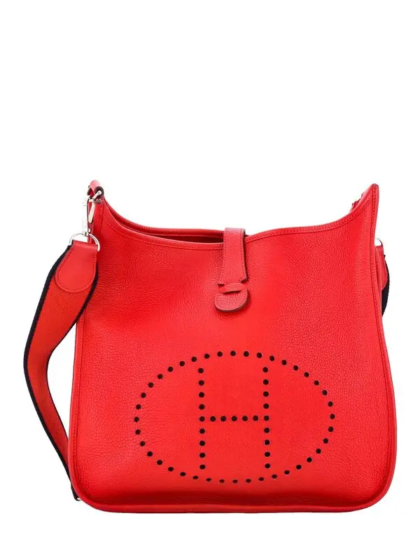Hermès Evelyne Bag Gen Iii Clemence Gm - Red
