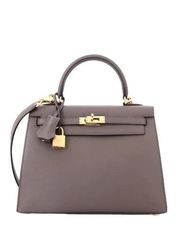 Hermès Kelly Handbag Epsom With Gold Hardware 25 - Grey