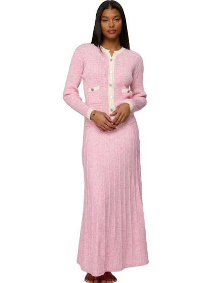 BY TESS Lila Knit Maxi Skirt - Pink