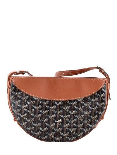 Goyard Hirondelle Shoulder Bag Coated Canvas And Leather - Brown