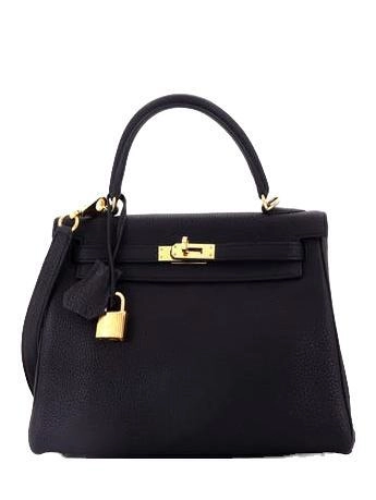Hermès Kelly Handbag Togo With Gold Hardware 25 - Black
