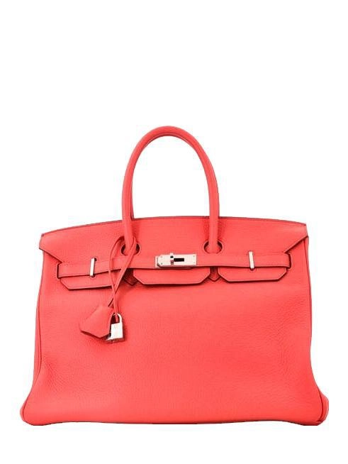 Hermès Birkin Handbag Pink Togo With Palladium Hardware 35 - Red