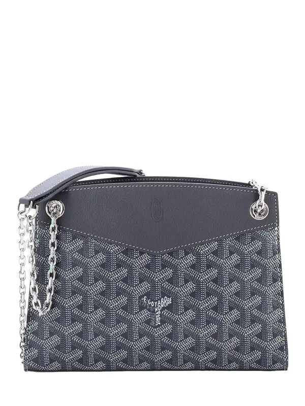 Goyard Structured Rouette Chain Shoulder Bag Coated Canvas Mini - Grey
