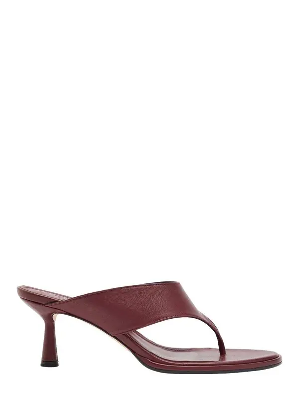 AeydĒ Olenna 65 Leather Thong Sandals - Brown