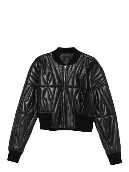 Rick Owens X Moncler Woven Geocamo Cropped Jacket - Black