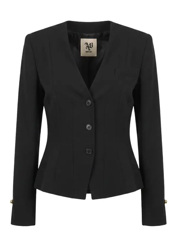 ANIYE BY V-neck Long Sleeve Jacket - Black