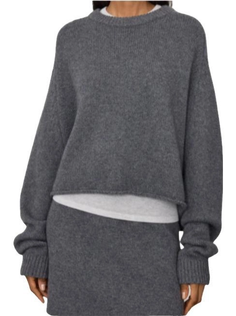 LISA YANG Round Neck Sweater - Grey
