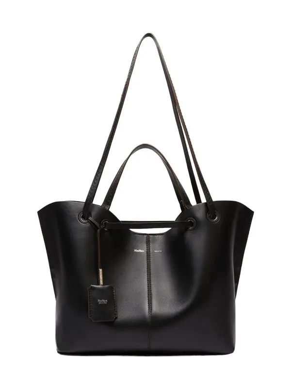Max Mara Shopper In Nappa Double - Black