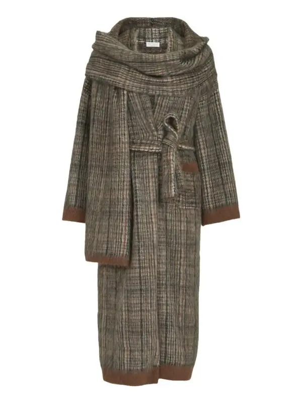 Brunello Cucinelli Hooded Belted Coat - No