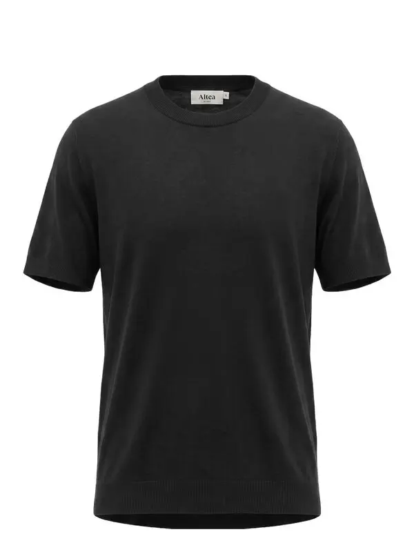 Altea Fine-knit Short-sleeve T-shirt - Nero